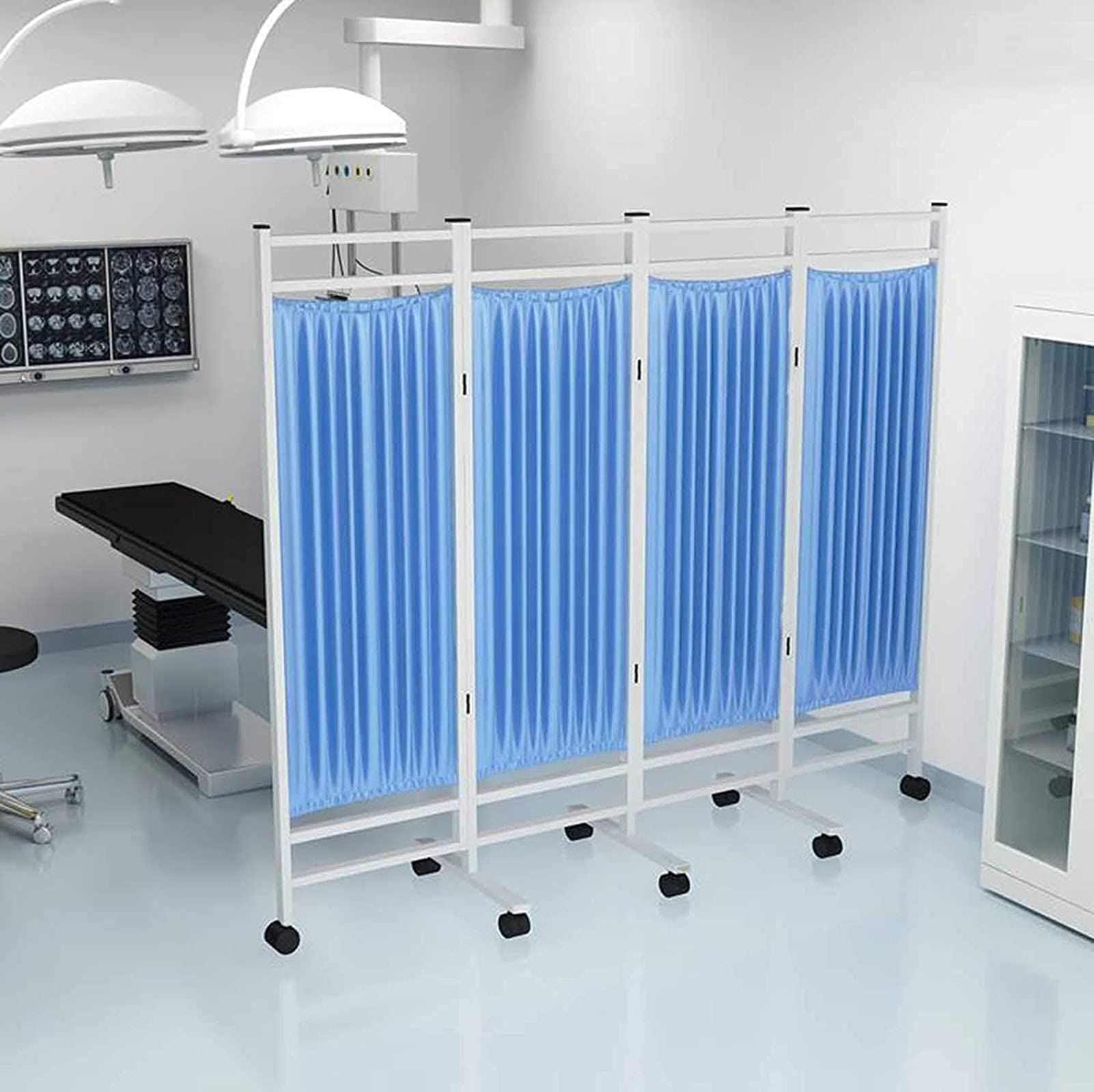 Buy Stainless Steel Medical Privacy Screen Curtain, Foldable Mobile ...