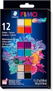 Amazon.com: STAEDTLER FIMO Professional Oven-Bake Polymer Clay -12 ...