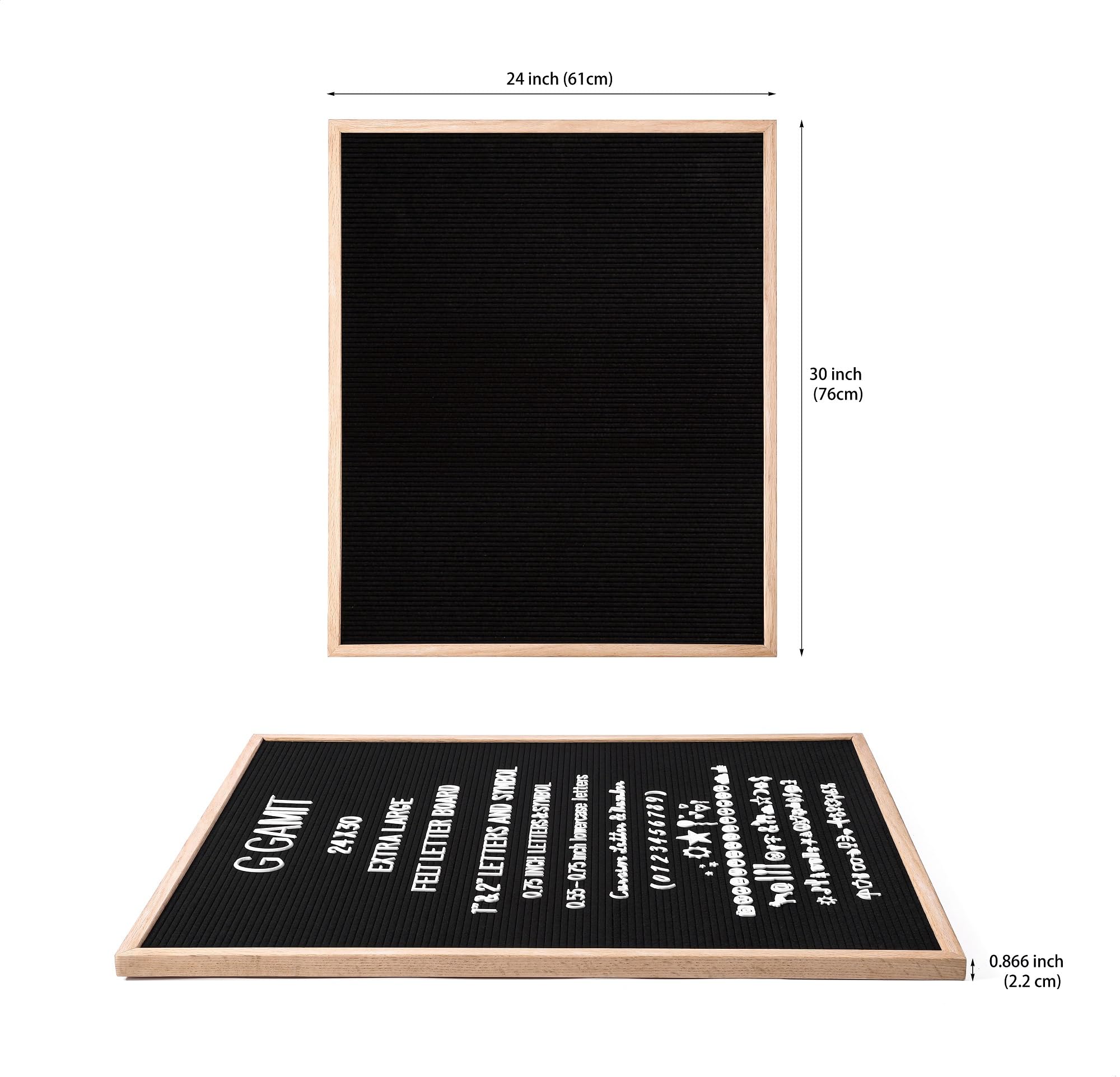 24x30 Announcement Board Extra Large Felt Letter Board 24x30 Inch - Oak ...