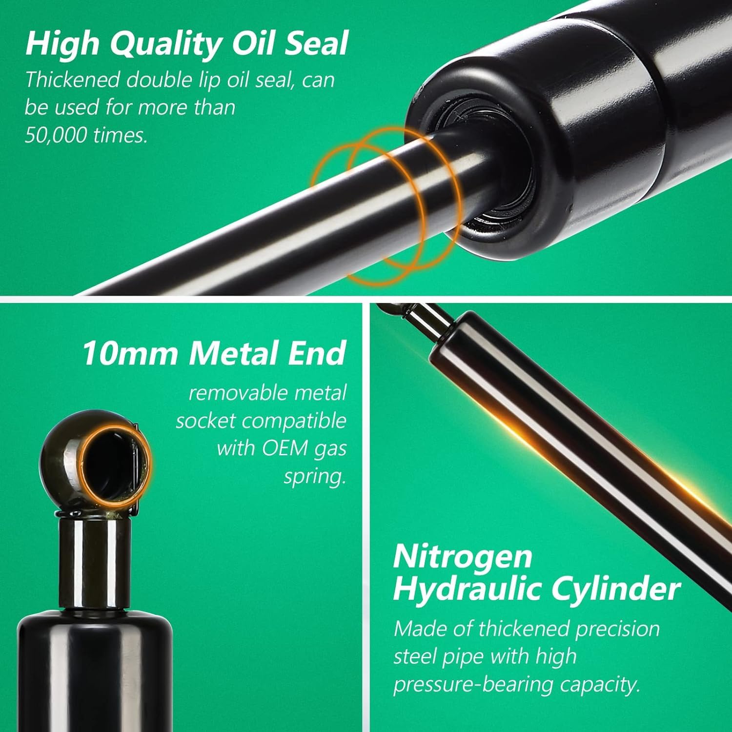 Snapklik.com : 28 Inch 100 Lb 445 N Gas Strut Shock For Snowmobile Clam ...