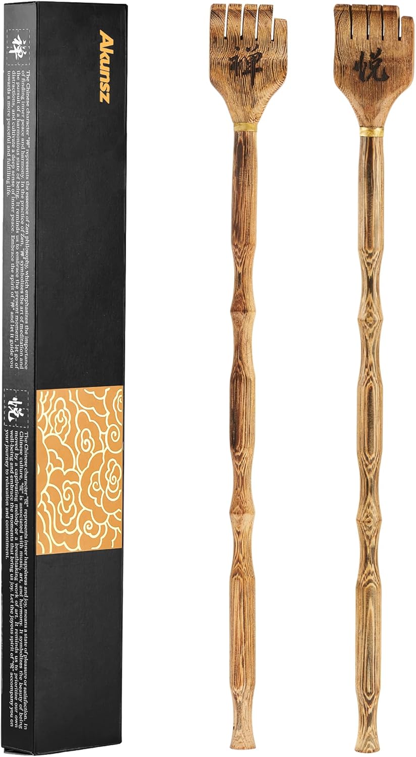 Amazon.com: Akunsz 2 Pack Back Scratcher for Men Wooden Back Scratcher ...