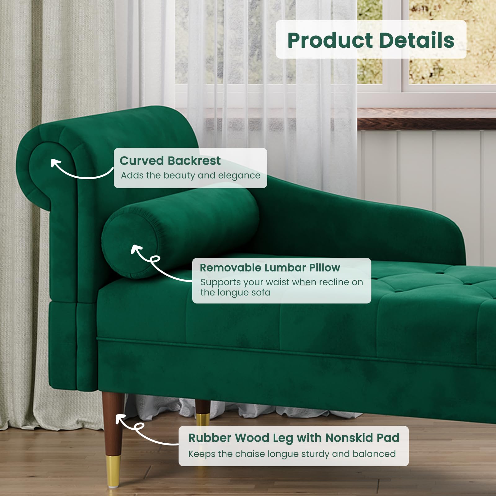 New Jersey Green Velvet Chaise Lounge The Great Victorian Chaise