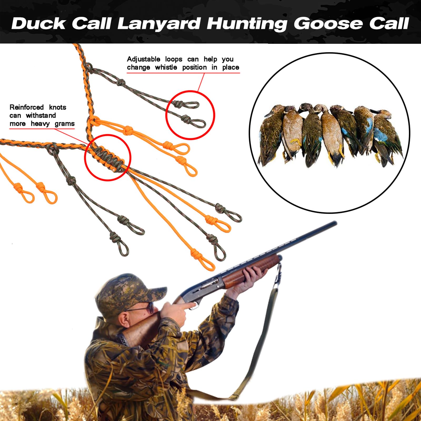 Snapklik.com : KOKKOYA Duck Call Lanyard Paracord For Hunting Goose ...