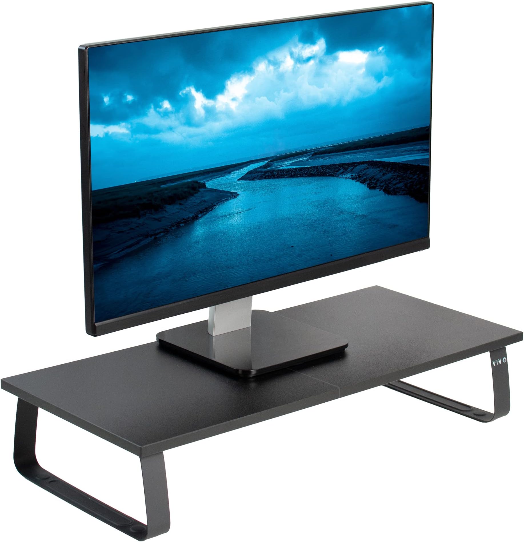 SimpleHouseware Monitor Stand Riser with Drawer and 2 Side Desk ...