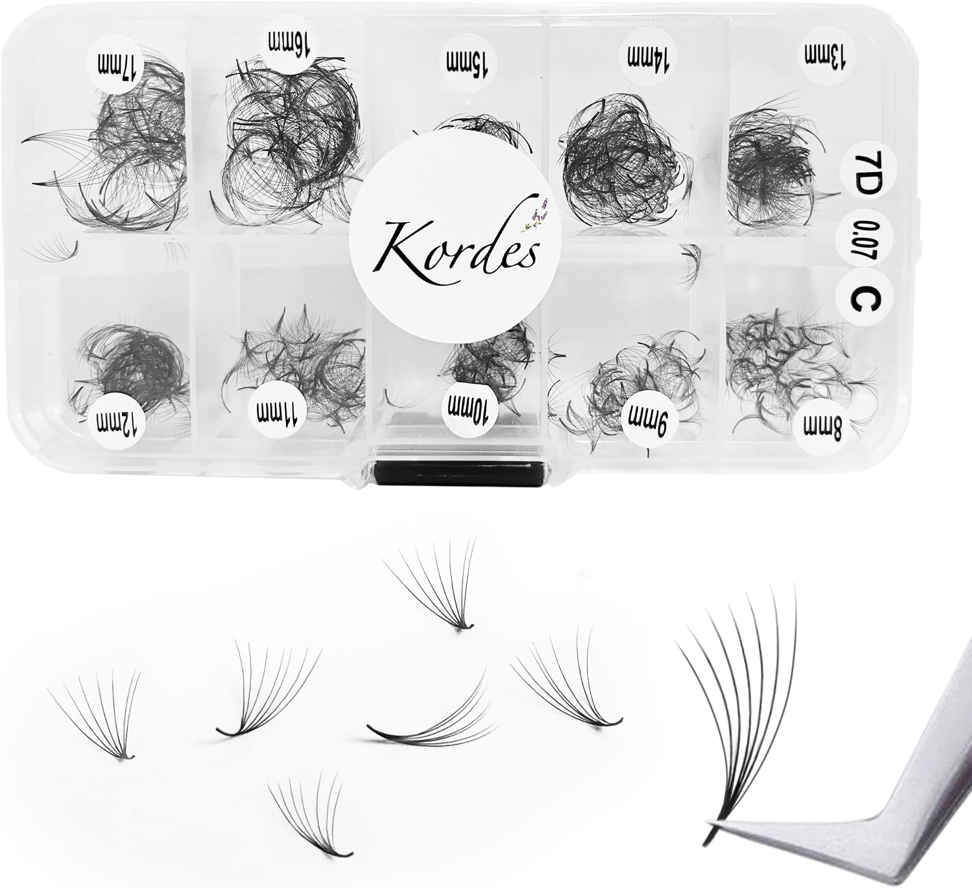 Amazon.com: D Curl Premade Fans Lash Extensions Mix Size 8mm-17mm ...