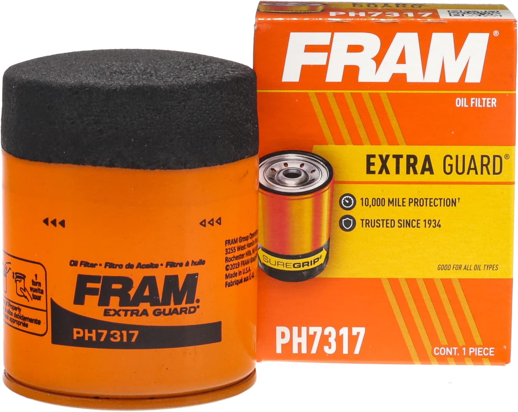 Fram PH7317 Extra Guard 10K Mile Change Interval Spin-On Oil Filter ...