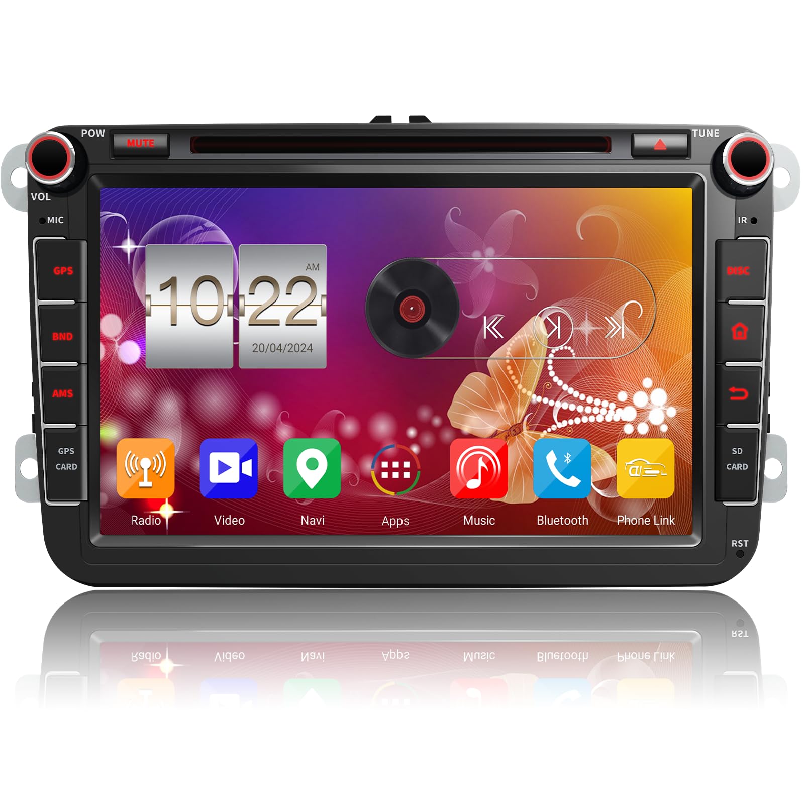 QIIKEN Autoradio 2 Din Senza Fili CarPlay e Android Auto con Navi per ...