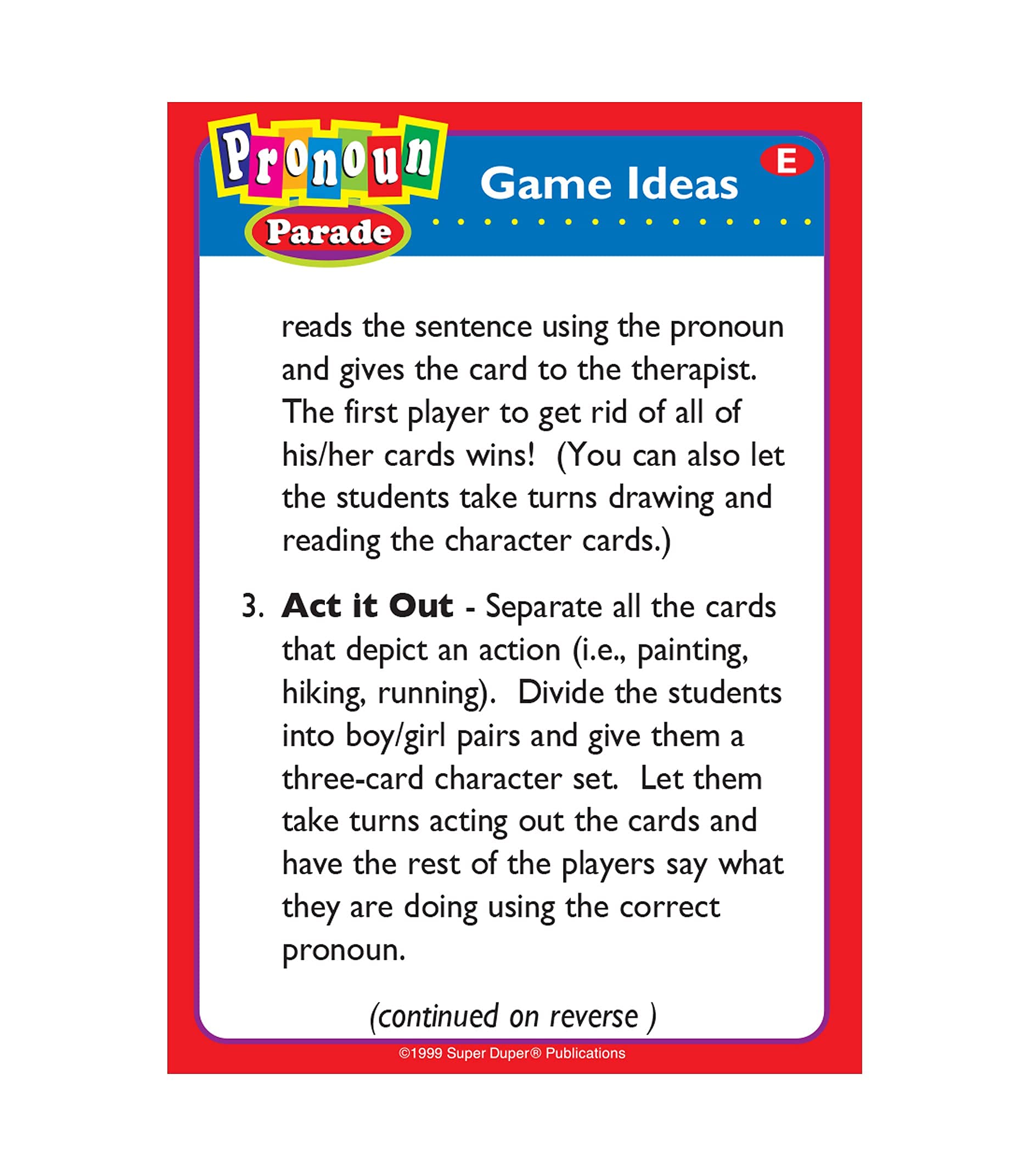 Snapklik.com : Pronoun Parade Flash Cards Grammar And Reading Skills ...