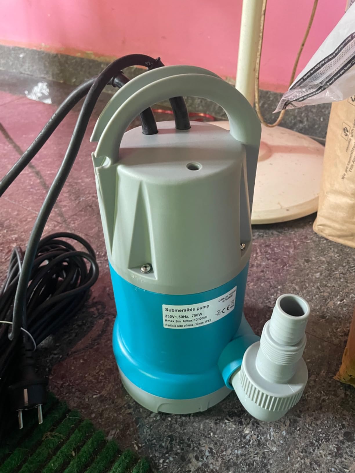 Sameer 1 HP Sewage Submersible Portable Water Pump, Dirty Mud and Clean ...