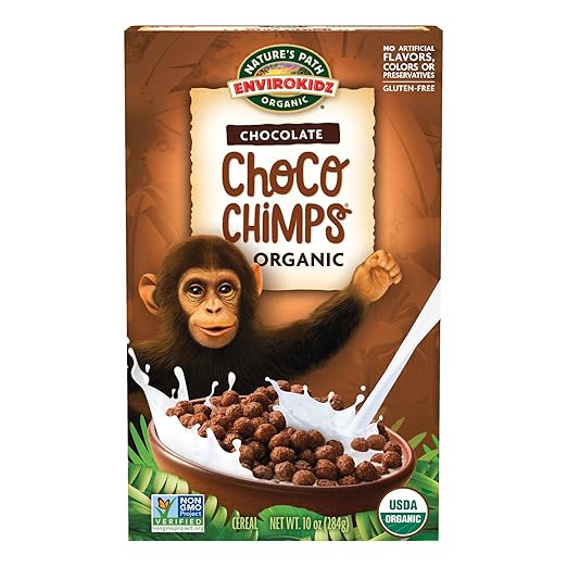 Amazon.com: EnviroKidz Organic Choco Chimps Cereal, 10 oz (Pack of 1 ...