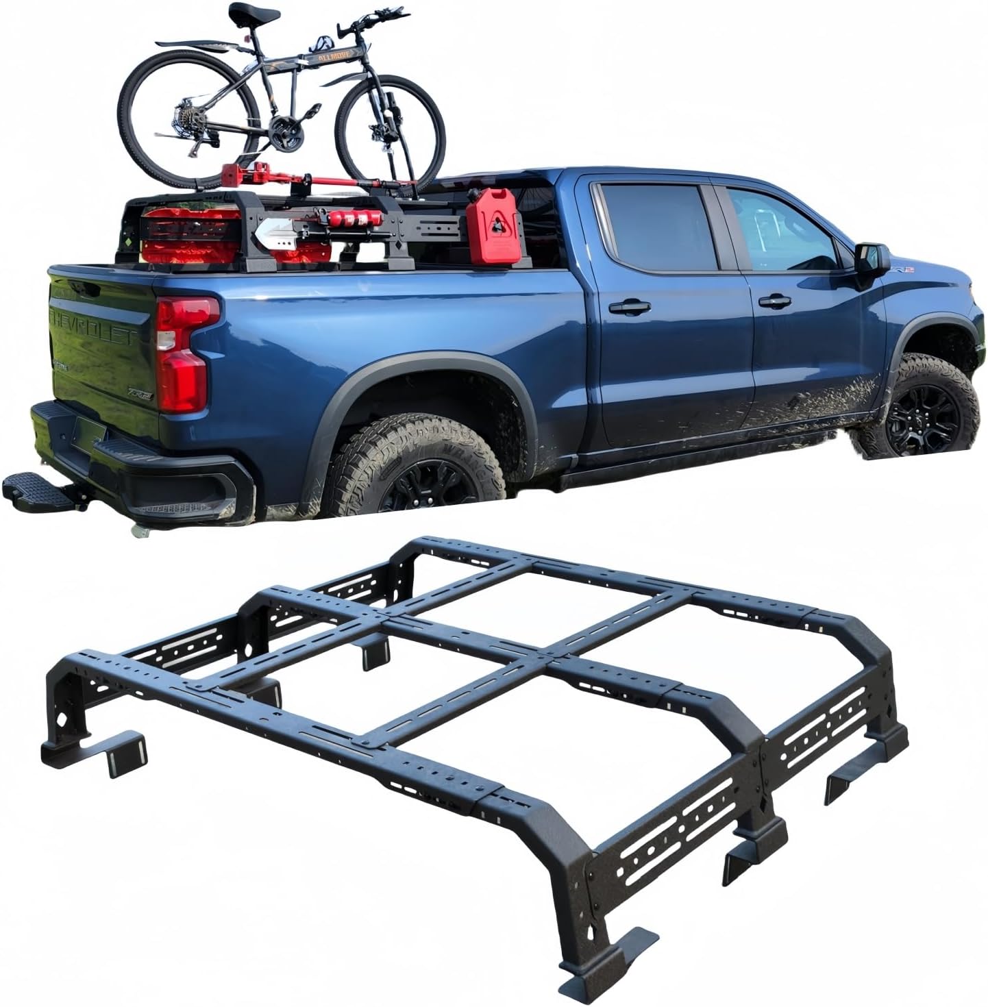 Amazon.com: Overland Bed Rack for Full-Size & Mid-Size Pickup Truck ...