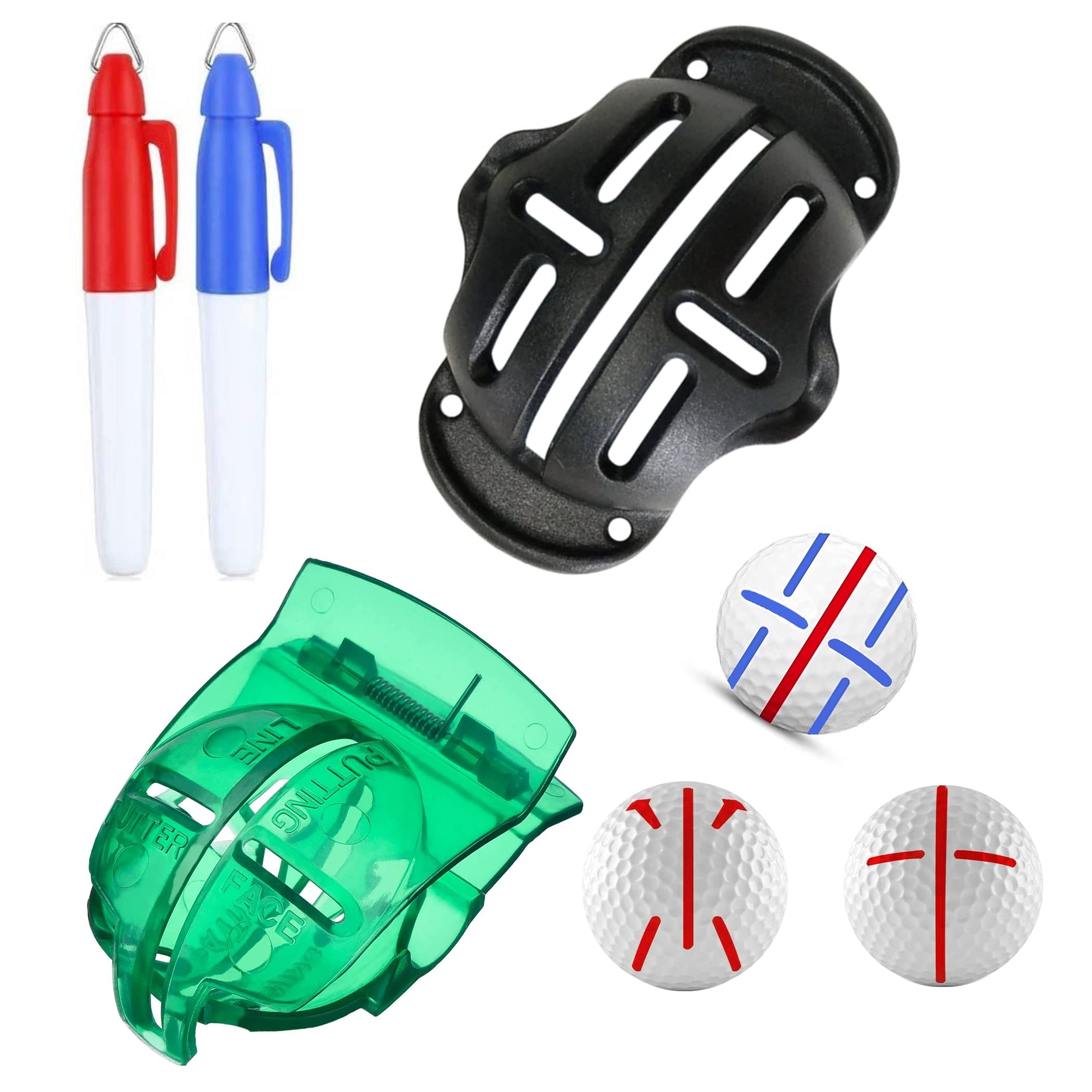Buy FAVORGEAR Golf Ball Line Marker Alignment Kit,Triple Track Golf ...