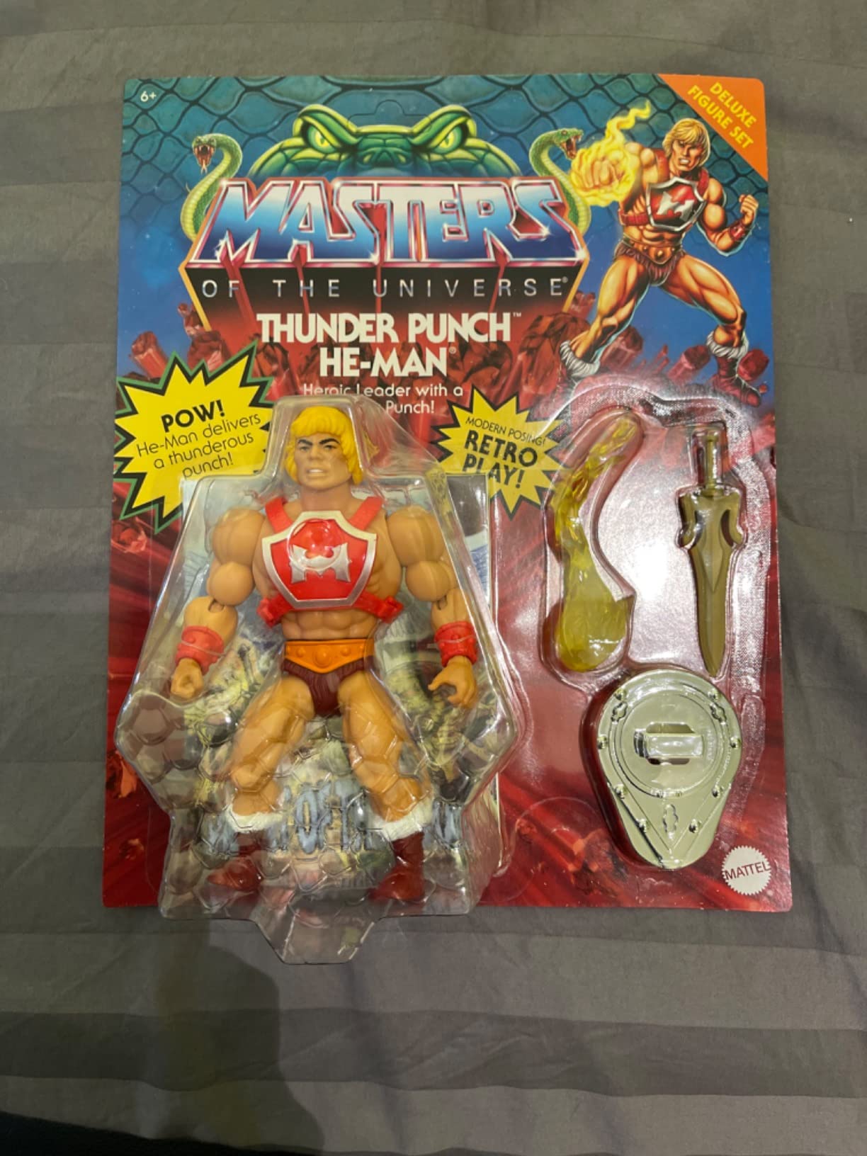 Masters of the Universe Origins Thunder Punch He-Man Deluxe Action ...