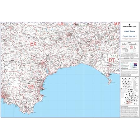 South Wales Postcode Sector Map 11 - Laminated Wall Map : Amazon.co.uk ...