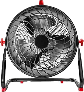 Amazon.com: MatYas 10 Inch Turbo Drum Fan Red & Black (Size : 10 ...