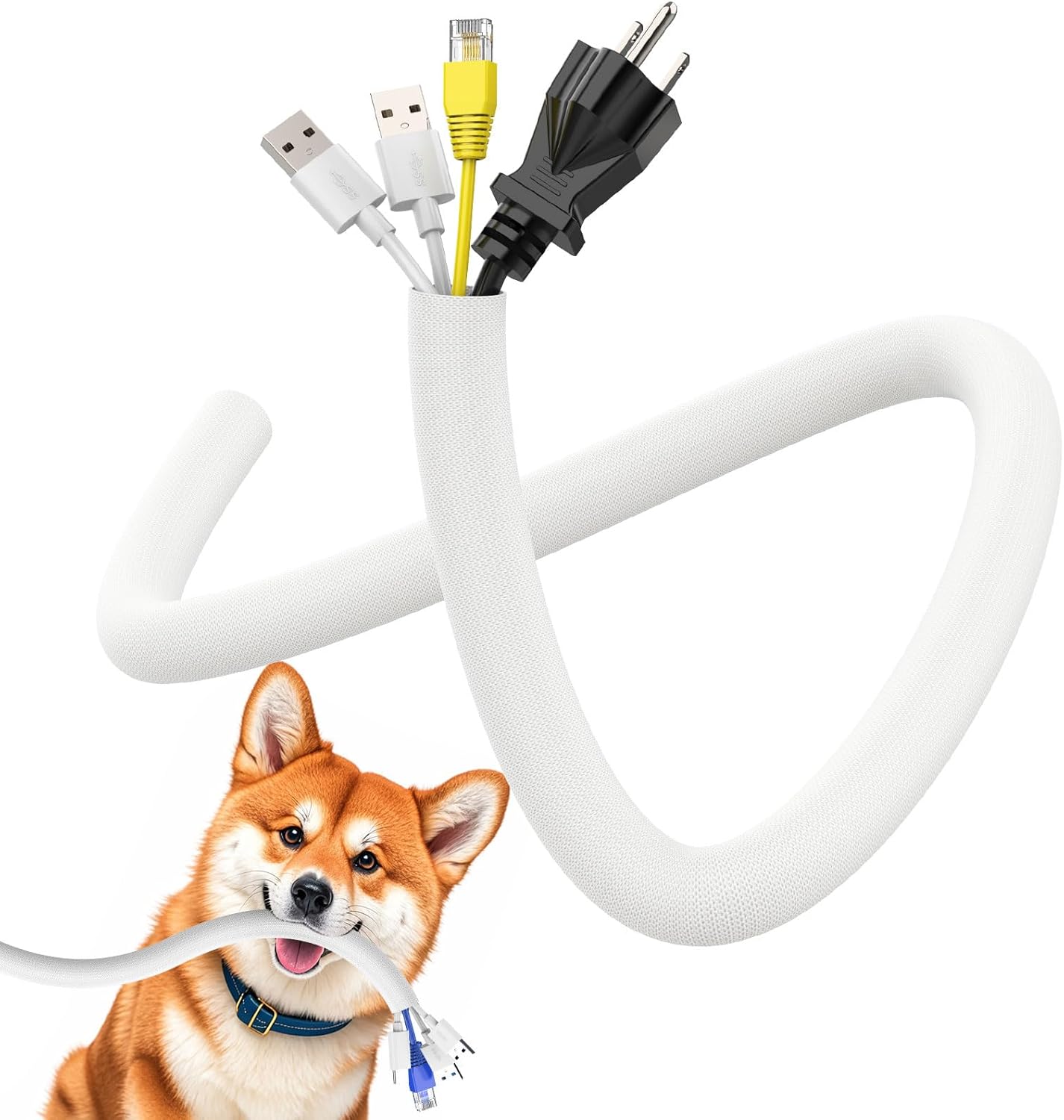 Amazon.com: UOMTFAI Cord Protector from Pets No Chew, 1/2” 10ft ...