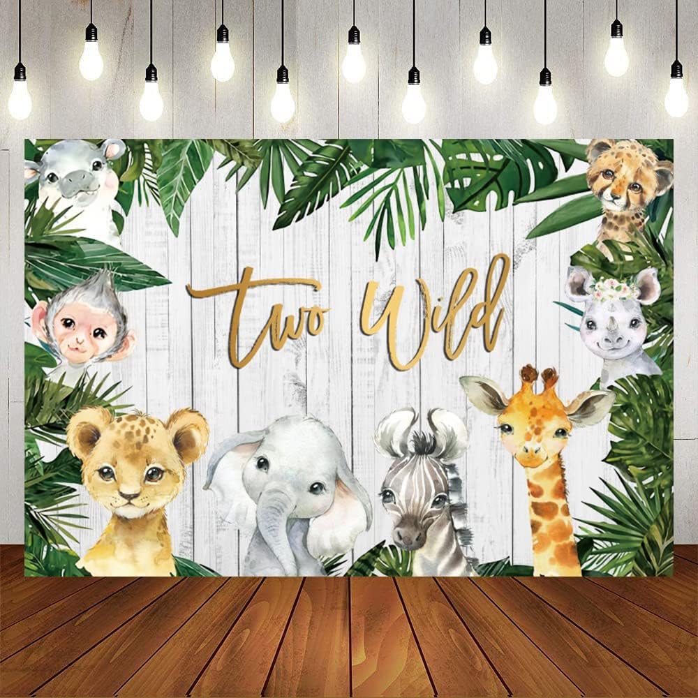 Amazon.com : OFILA Two Wild Backdrop 7x5ft Safari Animal Second ...