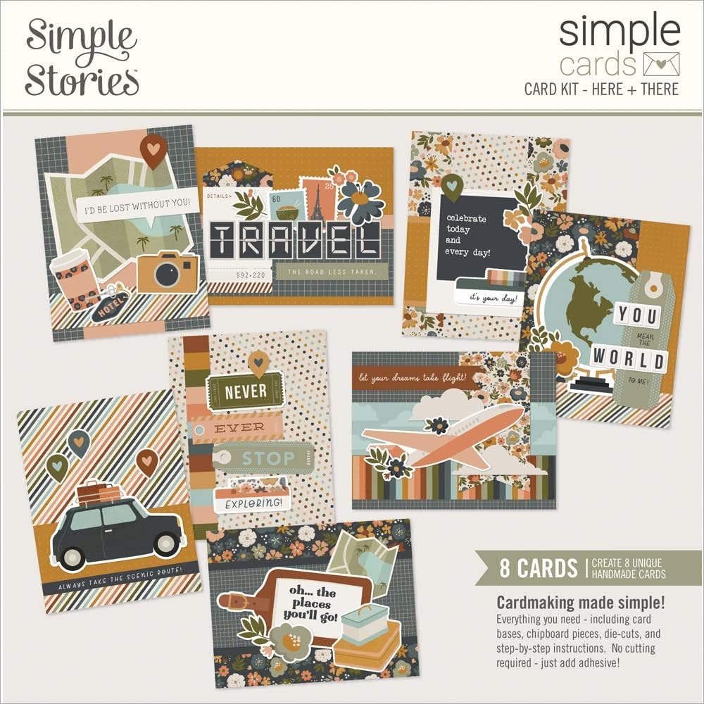 Amazon.com: SIMPLE STORIES Simple Card Kit-Here & There, Multicolor