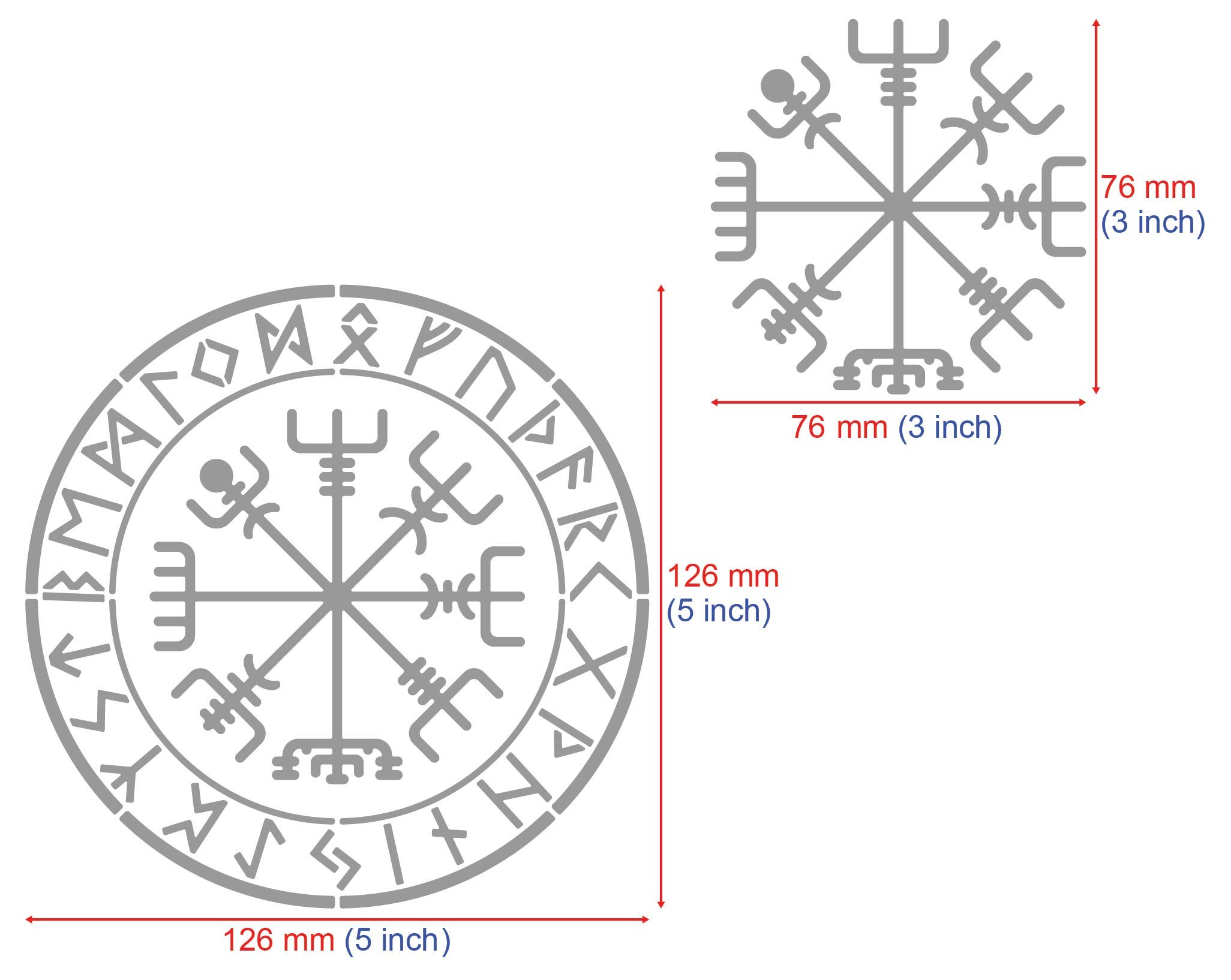 Aleks Melnyk #63 Metal Stencil, Vegvisir Viking Compass, Celtic Symbols ...