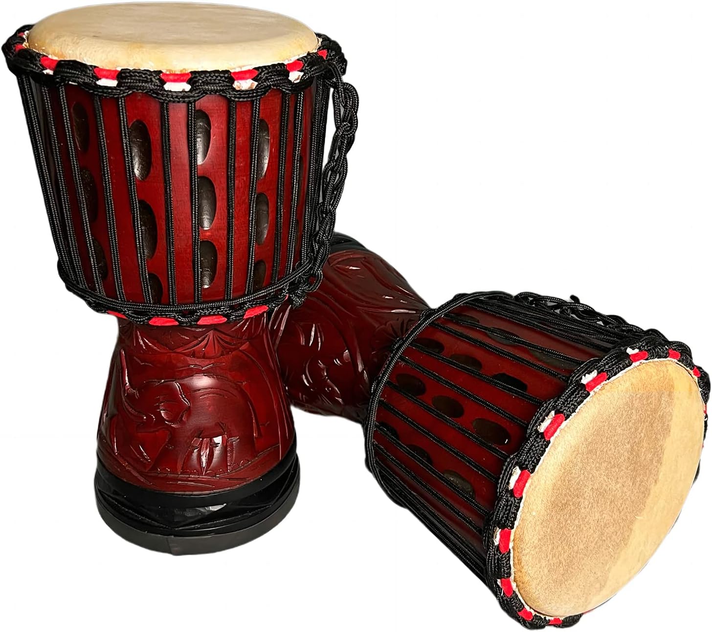 Amazon.com: JIVE Djembe Drum African Bongo Congo Wood Drum Deep Carved ...