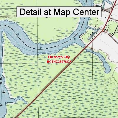 Amazon.com: USGS Topographic Quadrangle Map - Elizabeth City, North ...