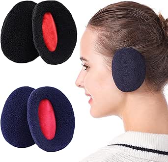 BDSHUNBF 2 Pair Ear Muffs Ear Warmers, Winter Ear Warmers Bandless ...