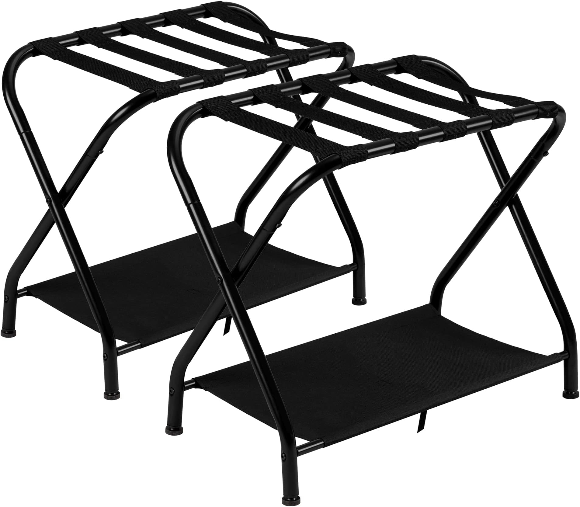 Amazon.com: Heybly Luggage Rack,Pack of 2,Steel Folding Suitcase Stand ...