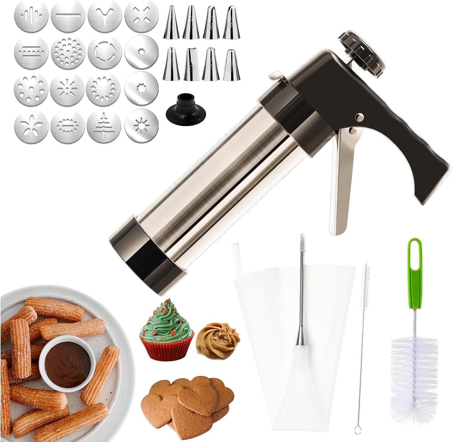 Amazon.com: AlgoELF Churro Maker Machine, 3-in-1 Churro Spritz Cookie ...