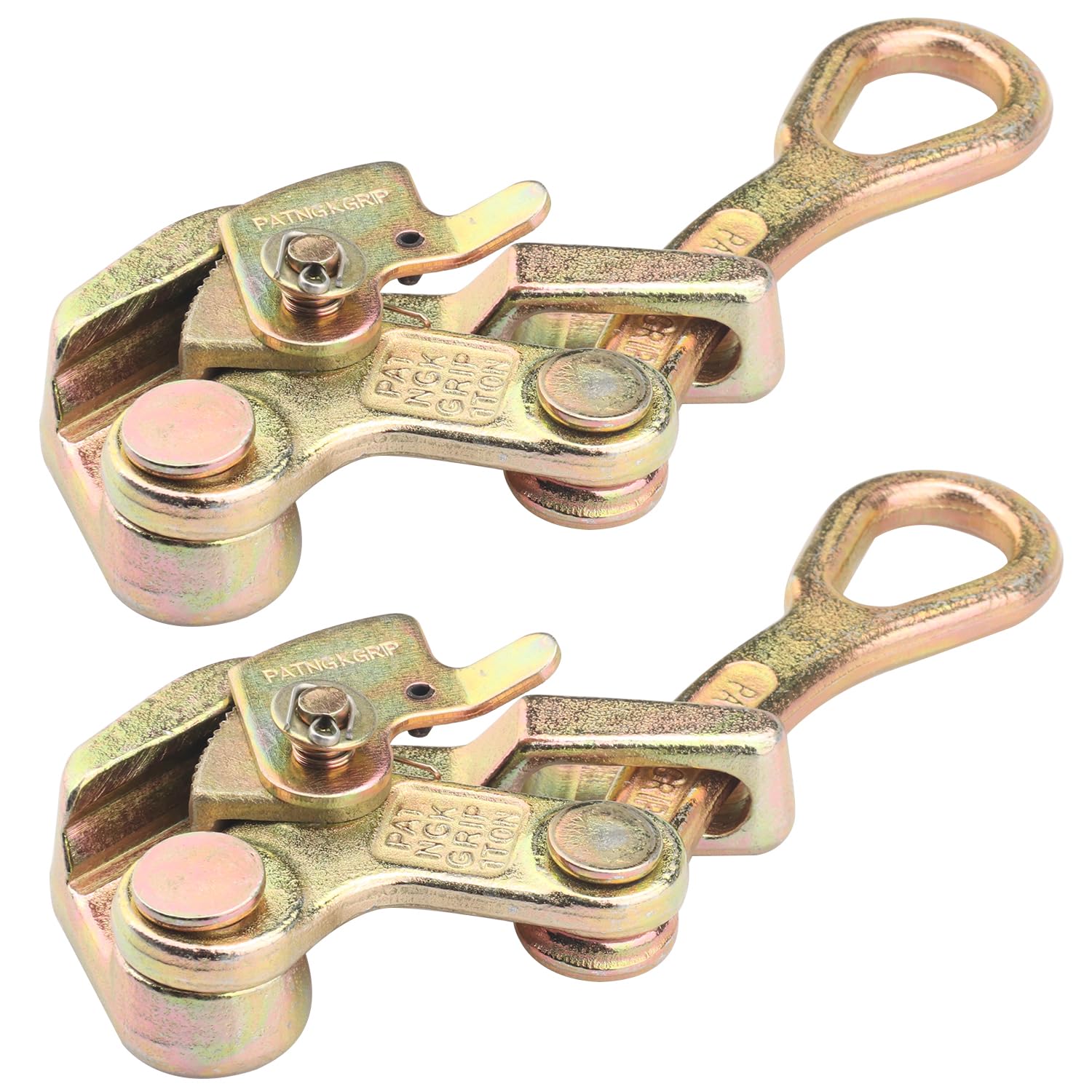 2 PCS Cable Grip Steel Wire Puller 1 Ton - 2210lb Pulling Load Cable ...