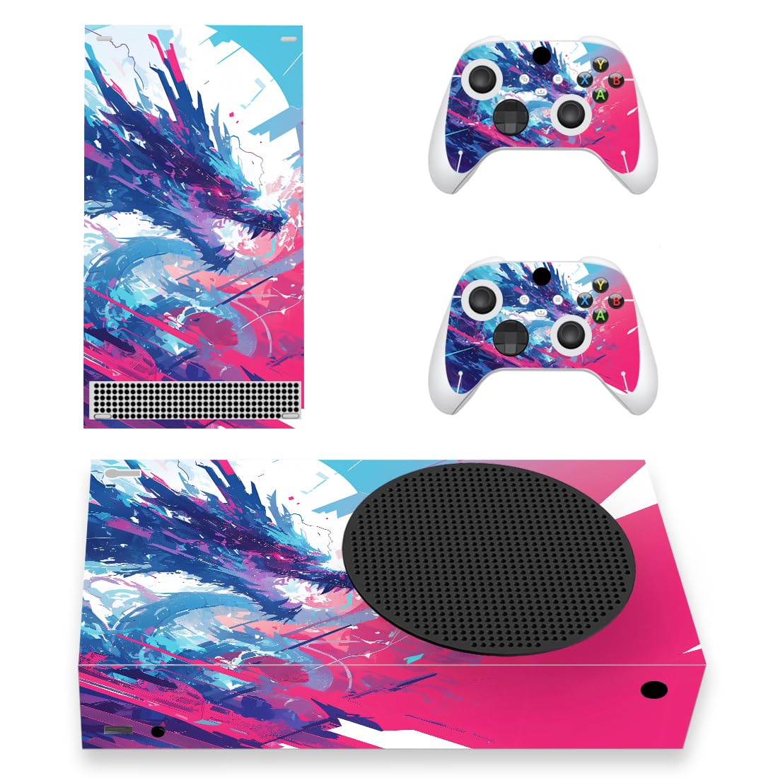 Amazon.com: PlayVital Neon Dragoon Custom Vinyl Skins for Xbox Core ...