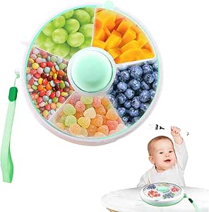 TALALAAZM Snack Boxes for Kids Travel Snack Spinning Organizer 5 ...