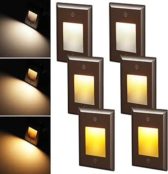 LEONLITE 3CCT LED Step Lights 120V-277V, 150LM 2.5W Dimmable Vertical ...