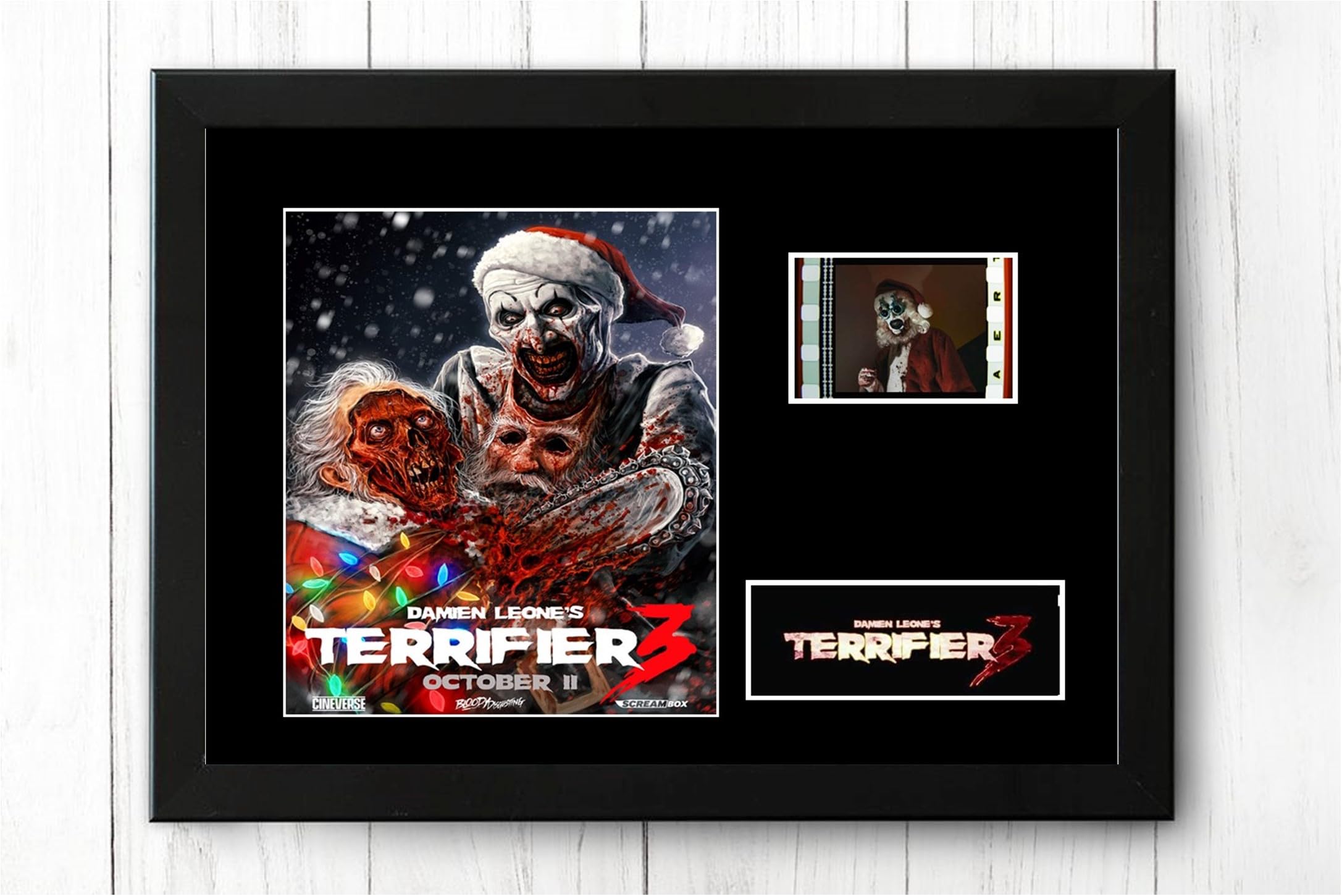 Buy Terrifier 3 Film Cell Display Stunning David Thornton Art the clown ...