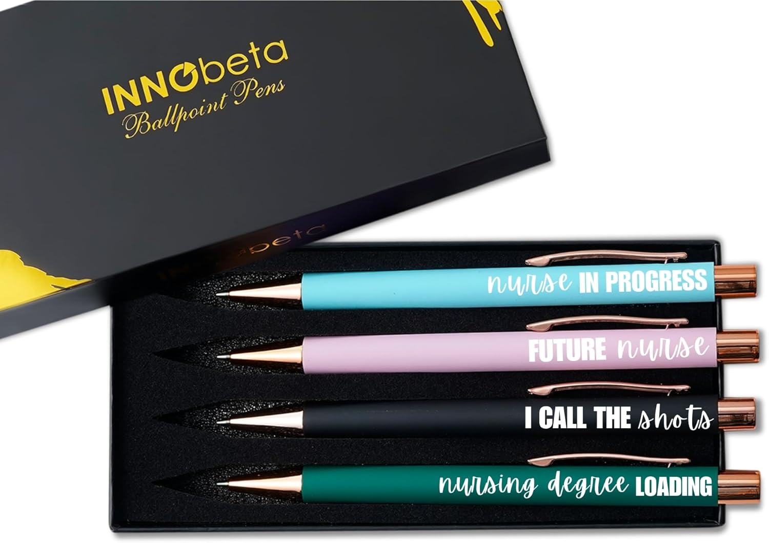 Amazon.com : InnoBeta Nursing Student Gifts for Women, Ballpoint Pen Set of 4, Gifts for Nurse ...