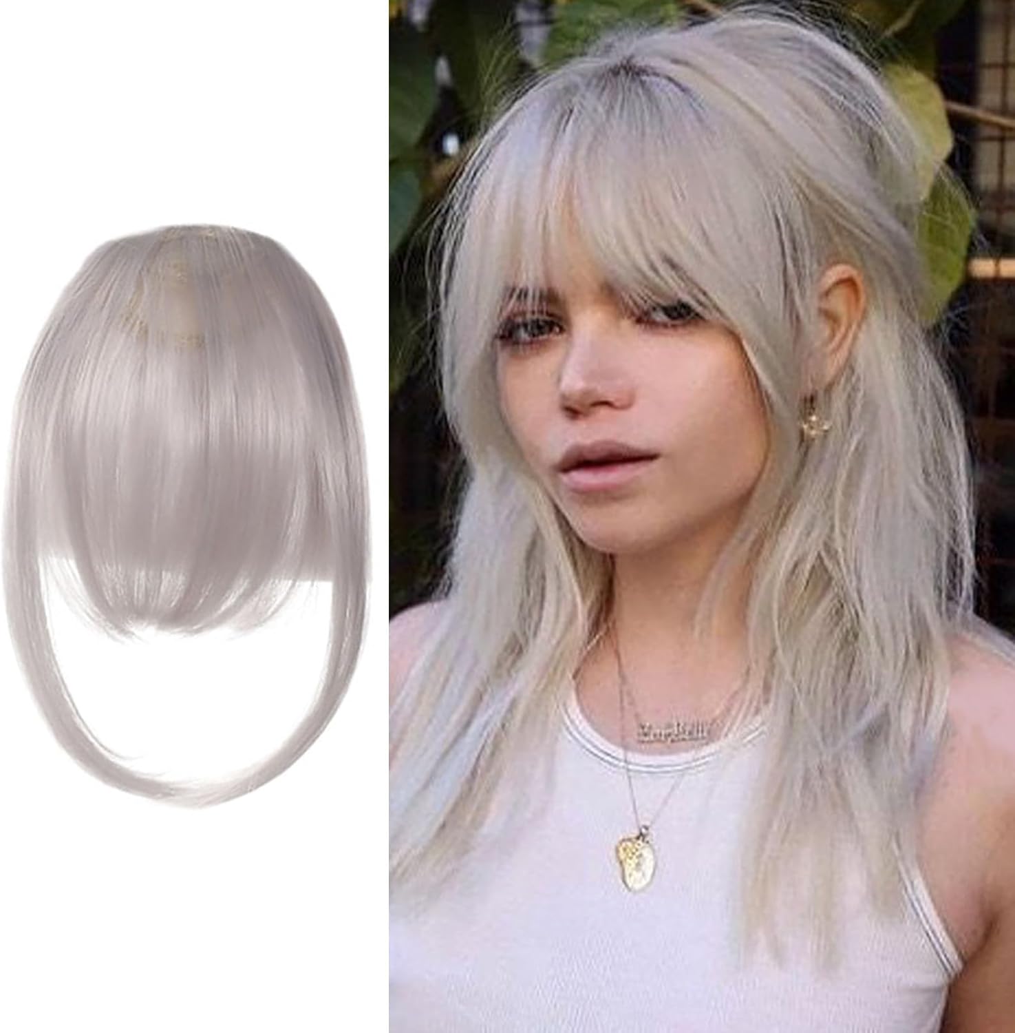 Clip in Bangs Lightweight Front Face Fringe Bangs One Piece Straight ...
