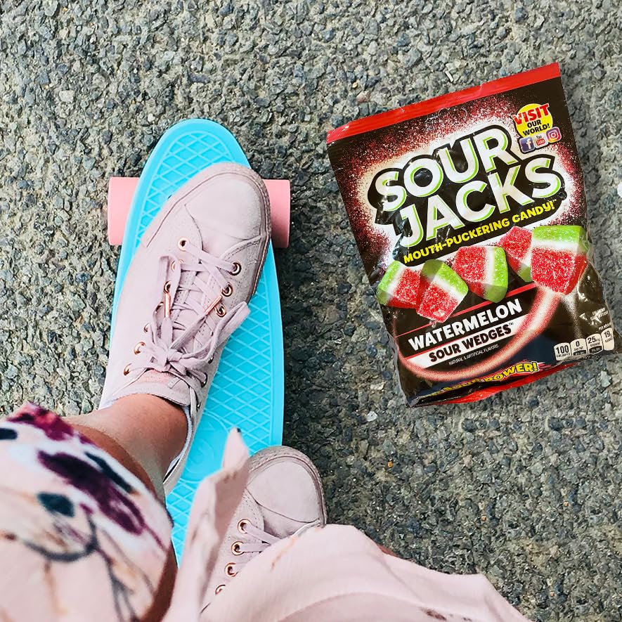 Sour Jacks Sour Candy – Bocadillos de gomitas de sandía, paquete a ...