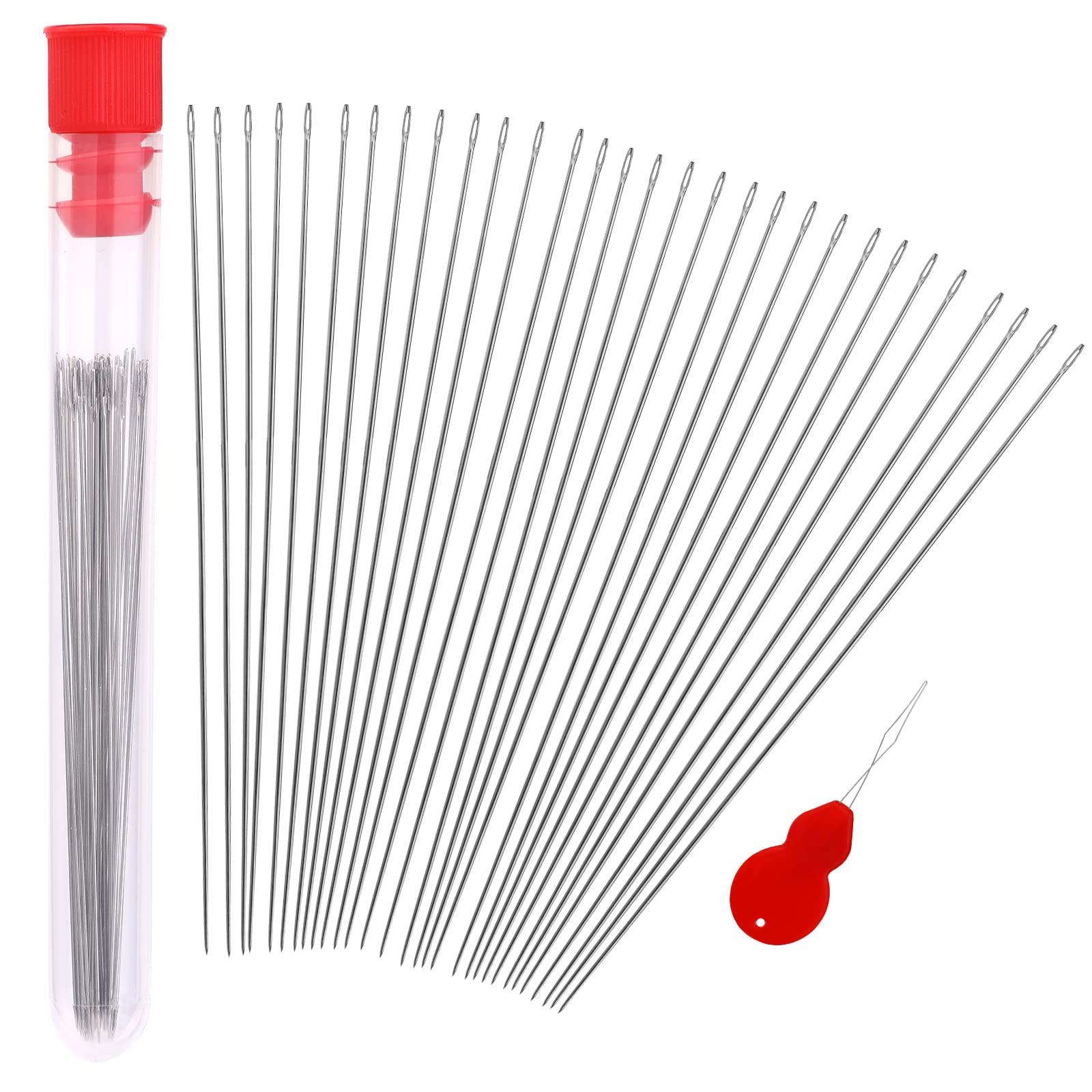 Beading Needles Set 30 Pcs Long Straight Beading Needles 0.45 * 55 mm ...