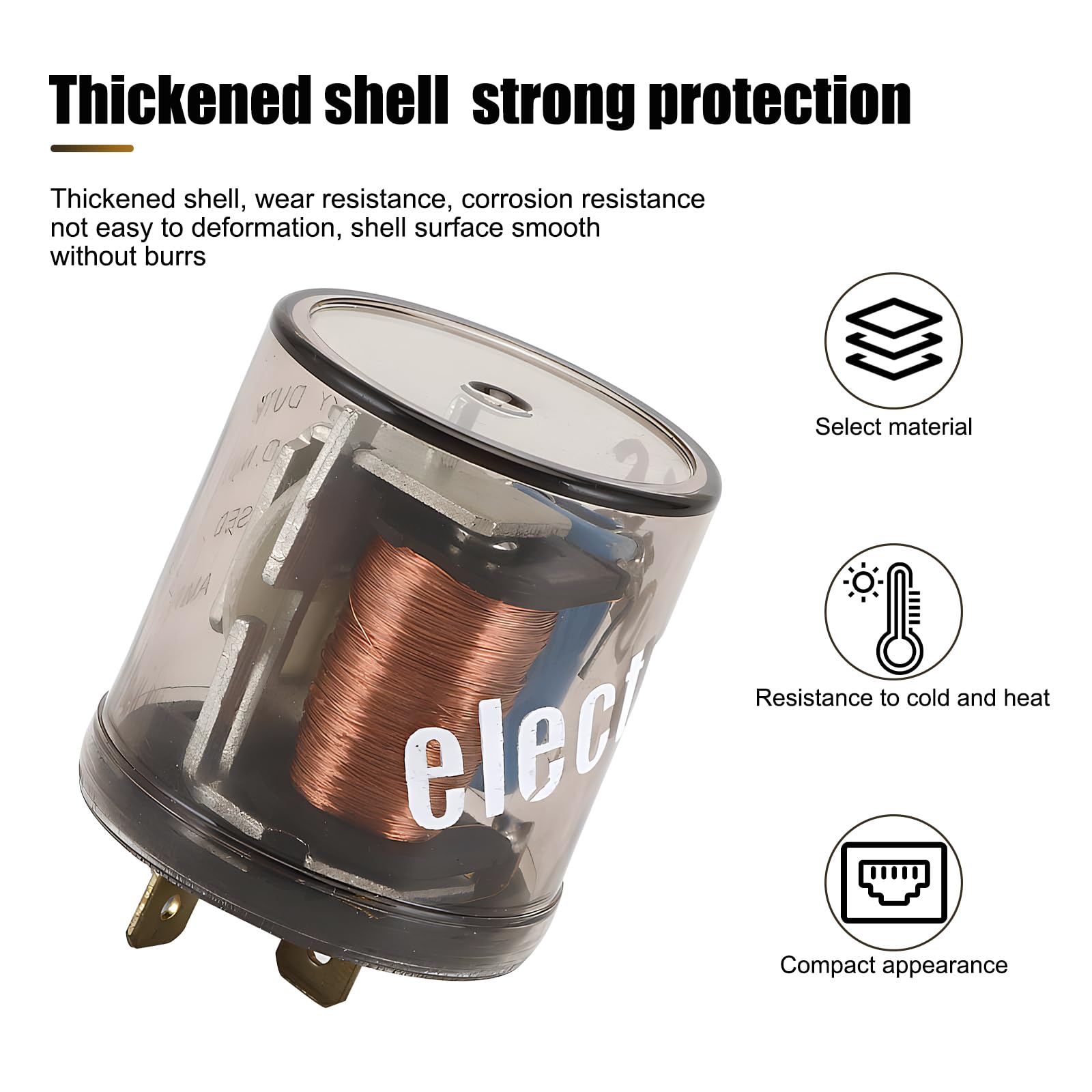 Snapklik.com : 12V 2 Pin 20A LED Turn Signal Flasher, Waterproof Metal ...