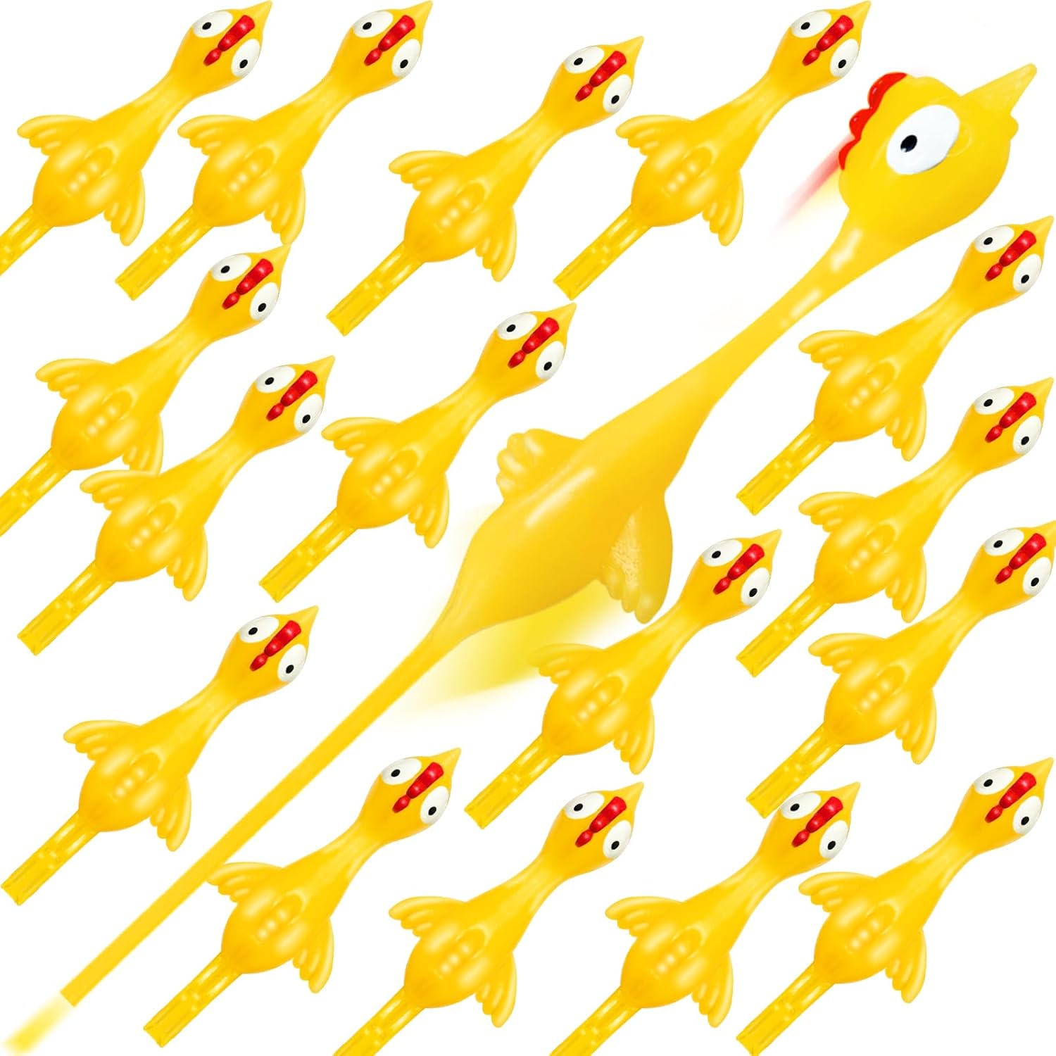 Amazon.com: Dshengoo 16 Pack Finger Slingshot Chicken Rubber,Flying ...