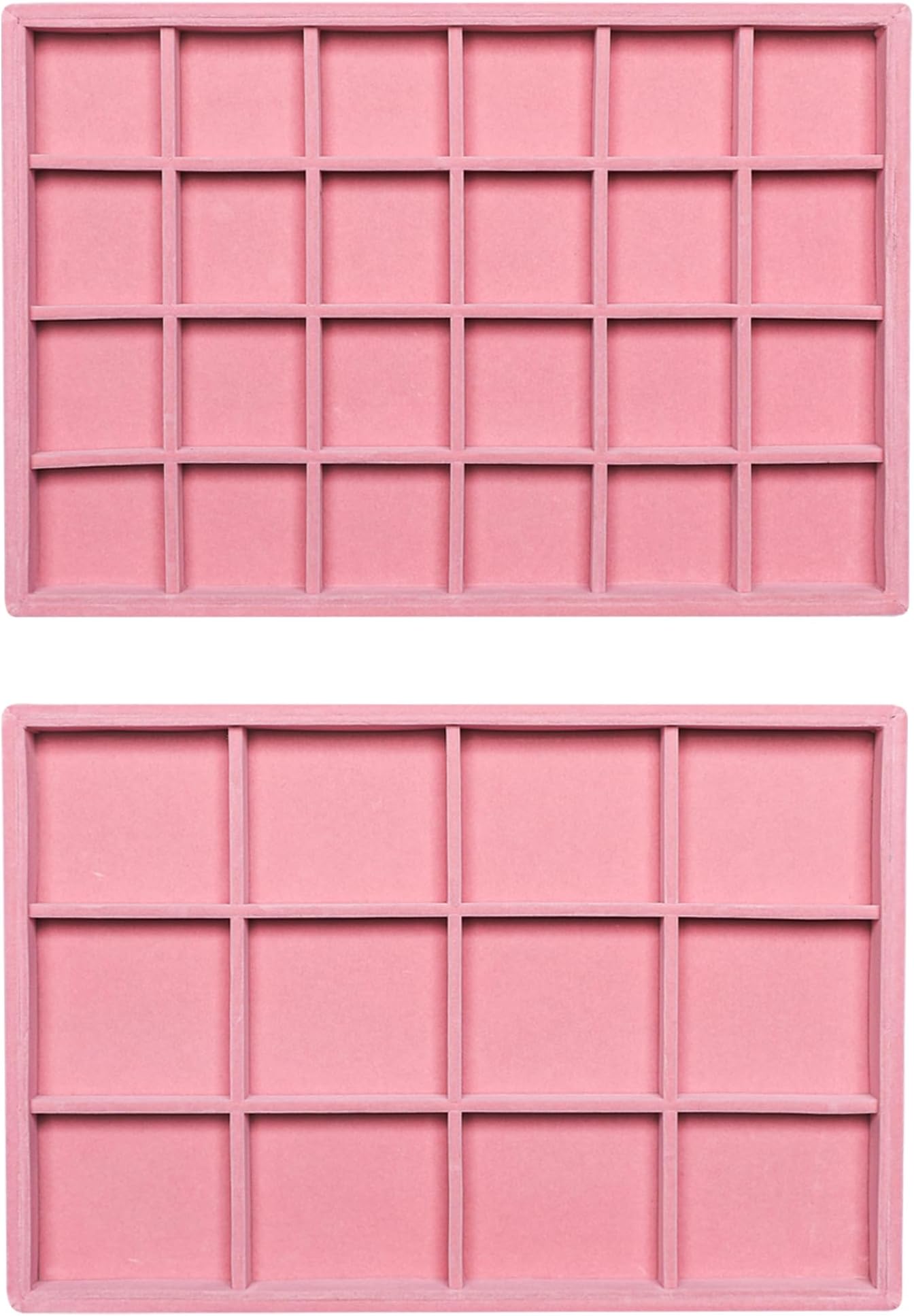 Amazon.com: Elsjoy 8 Pack Pink Velvet Jewelry Tray, Drawer Insert ...