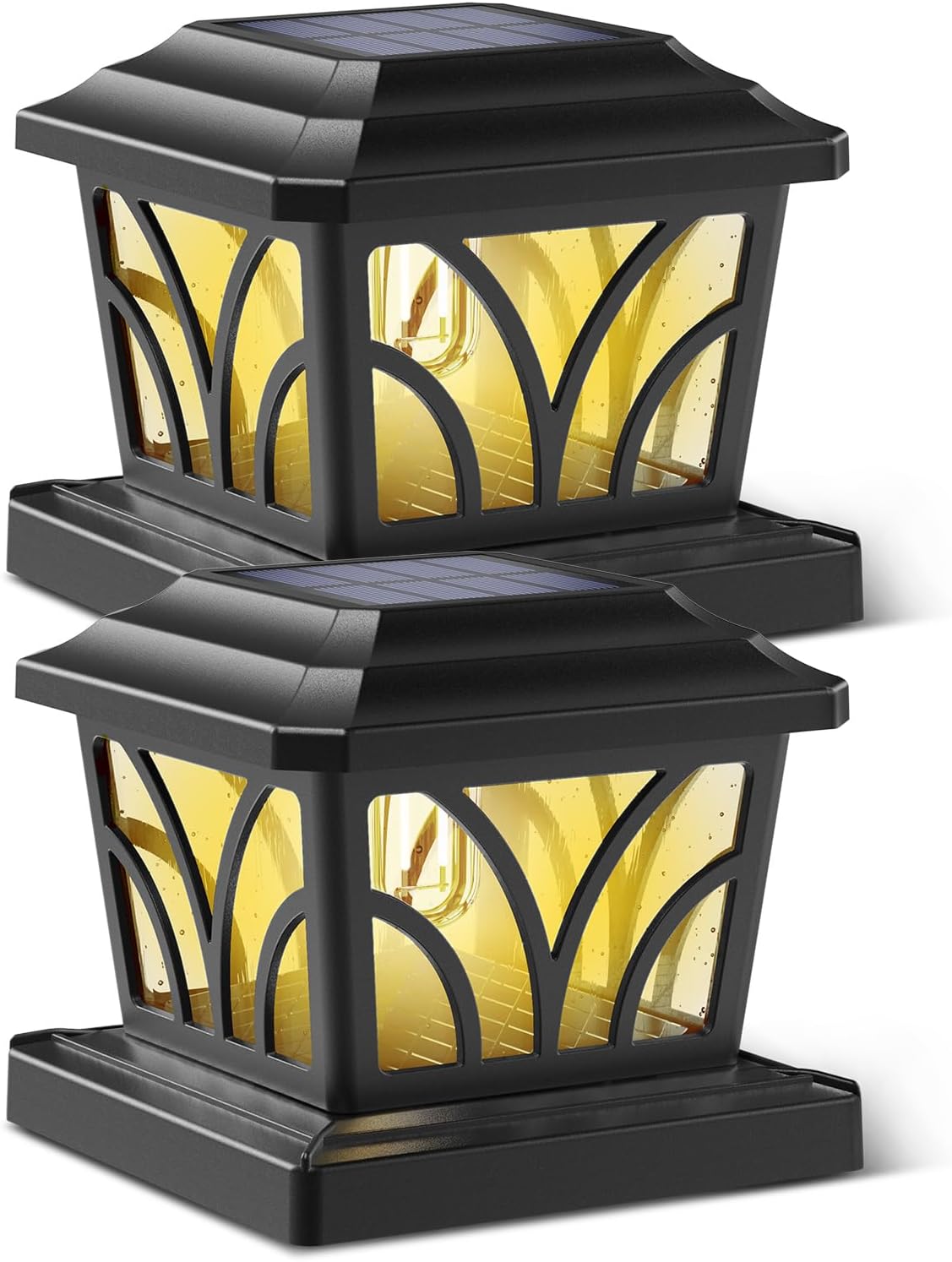 Moonrays 91268 Solar-Powered Post Cap LED Light for 6 by 6 Posts ...