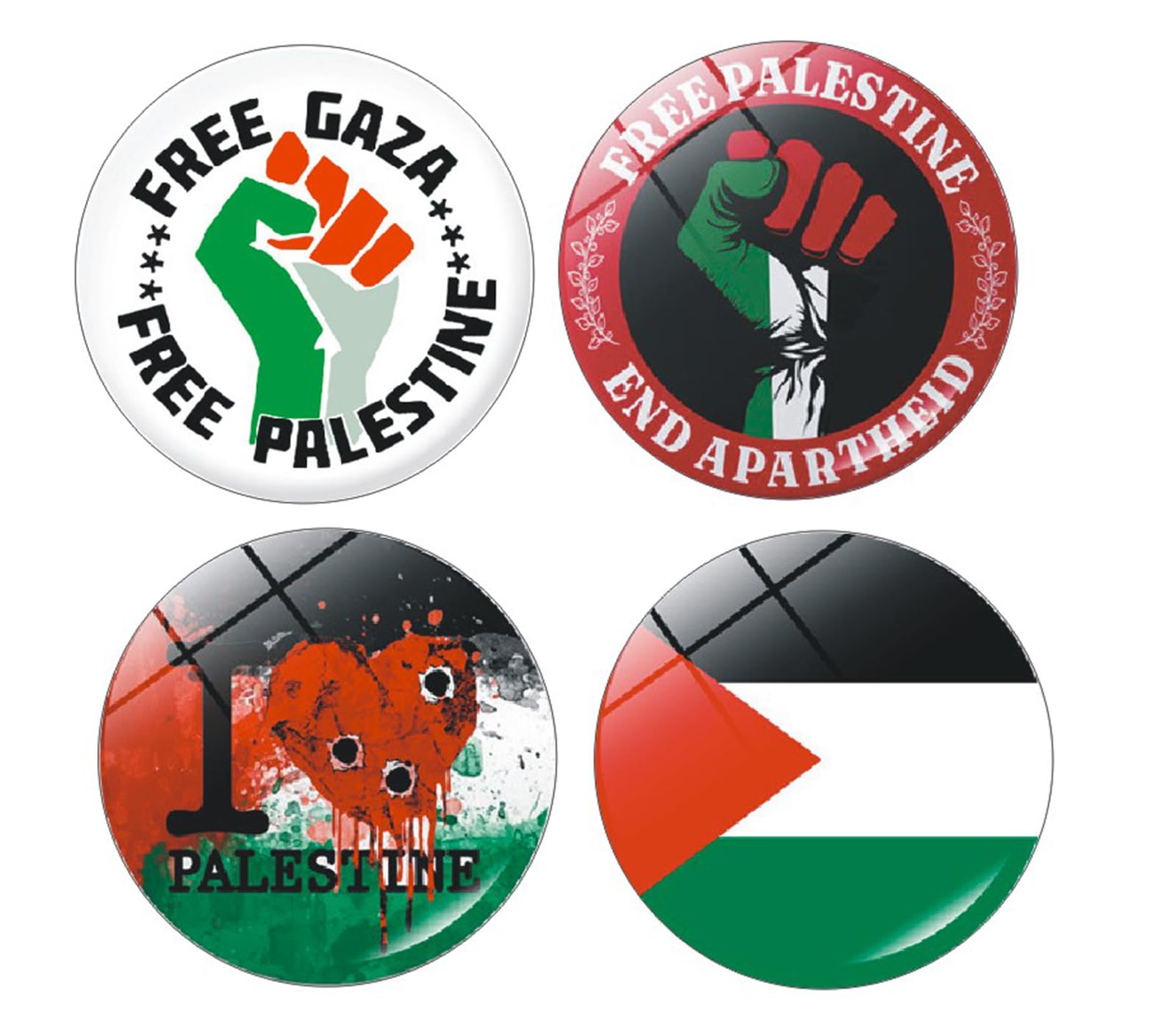 Snapklik.com : ZEPPONG 12 Pack Free Palestine Button Pin