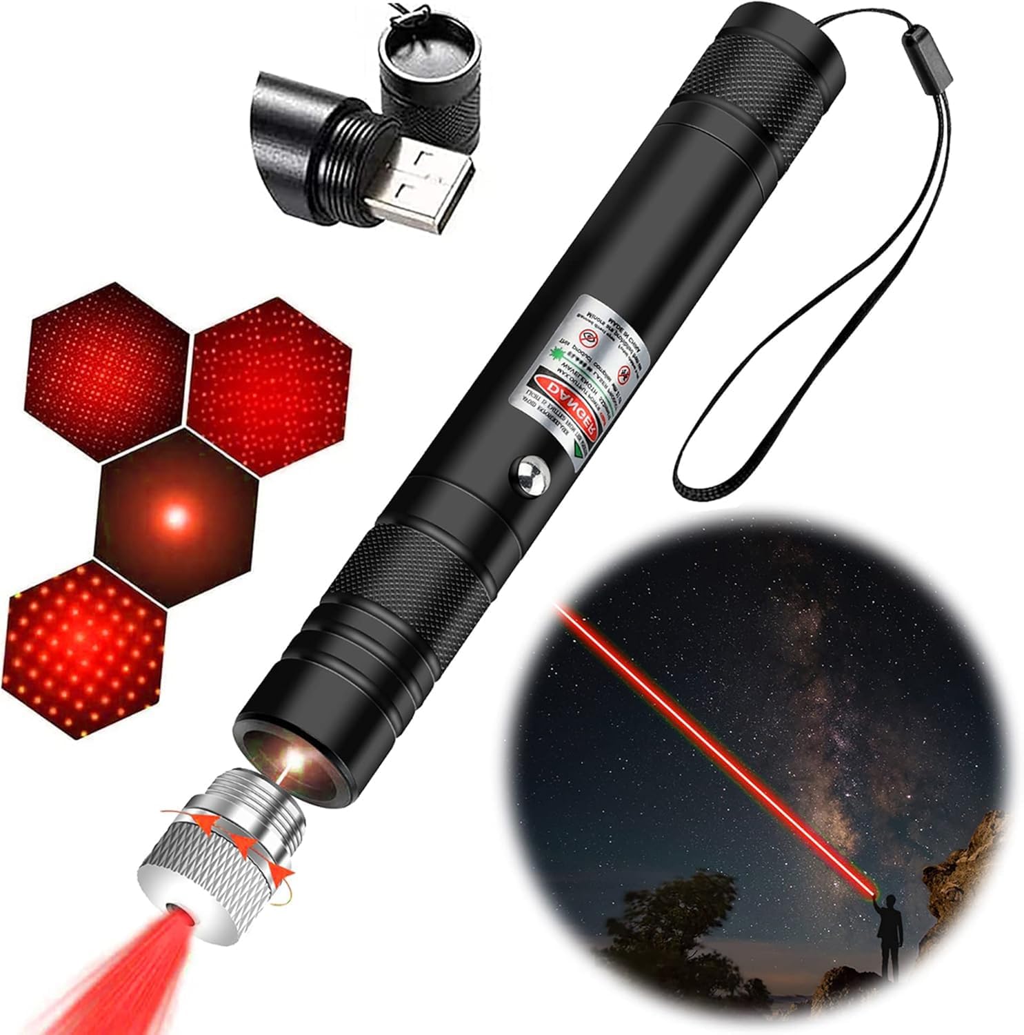 Amazon.com : Laser Pointer High Power Rechargeable Lazer Pointer, Laser ...