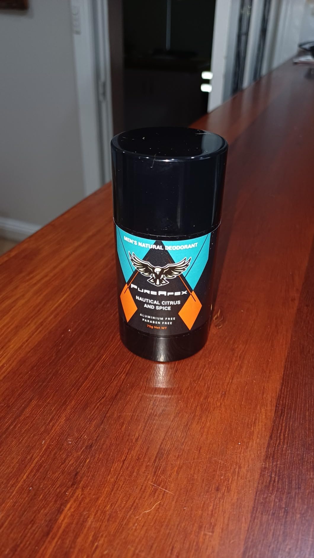 Pure Apex Men's Natural Deodorant - 75g | Aluminium-Free, Stain-Free ...