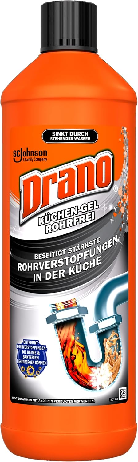 Drano (Mr Muscle) Kitchen Gel Pipe Free Drain Cleaner, Drain Cleaner ...
