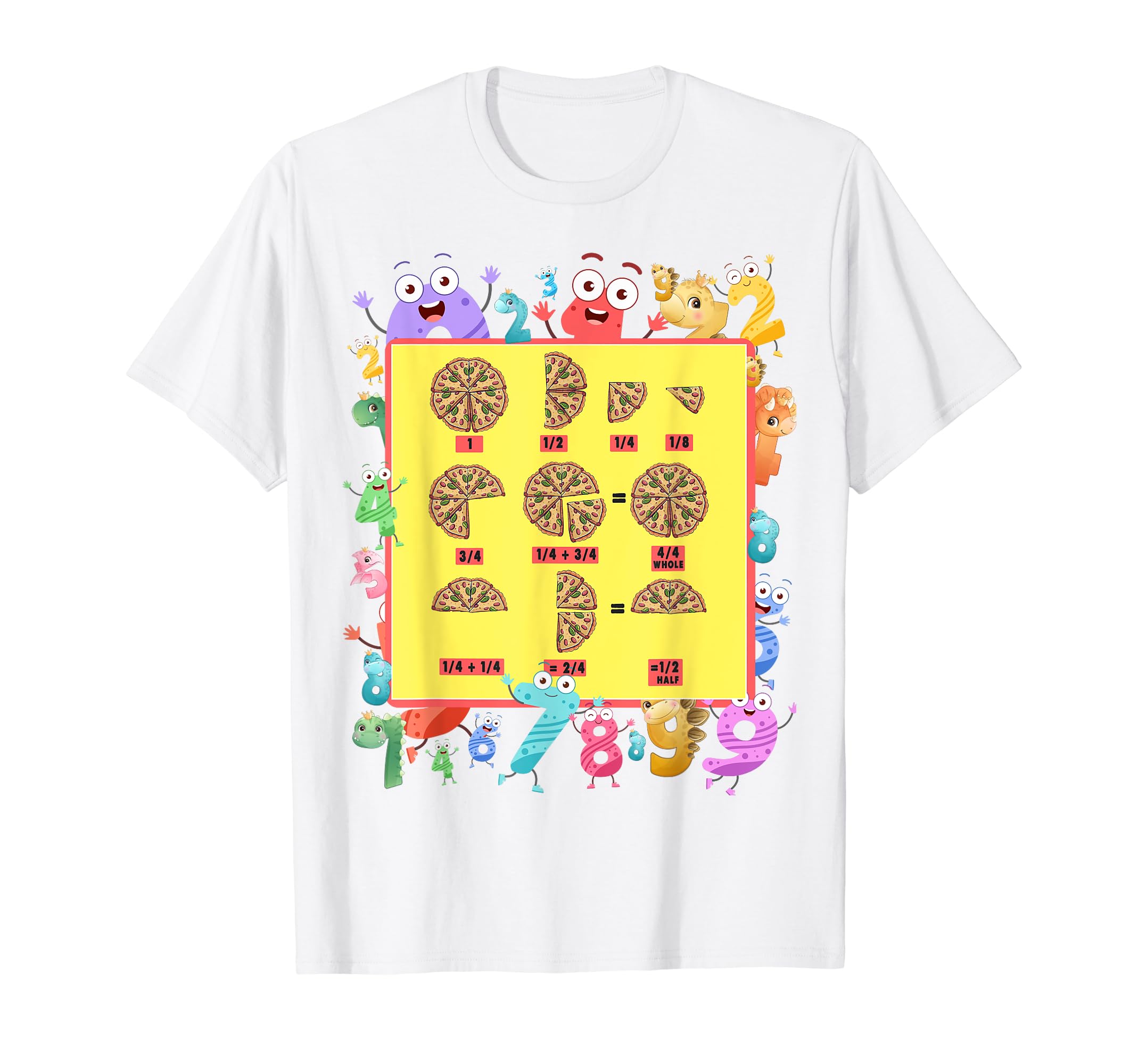 Amazon.com: Dinosaur Maths Day Costume Idea Kids & Pizza Slice ...