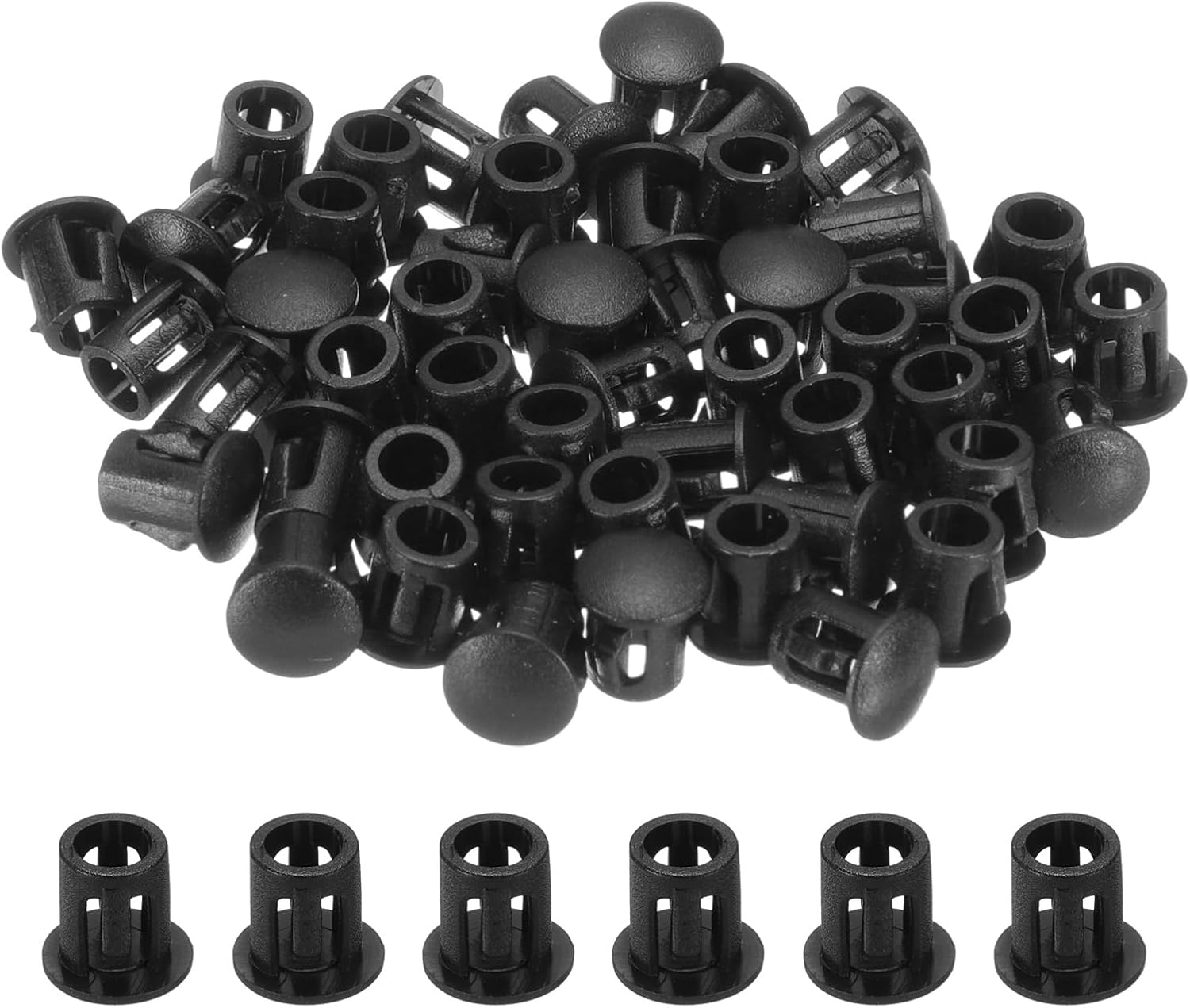 Amazon.com: uxcell 100pcs Nylon Plastic Hole Plugs, 1/5"(5mm) Round ...