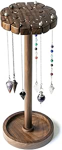 Amazon.com: Kihomi Crystal Pendulum Stand with Tray - Walnut Moon Phase ...
