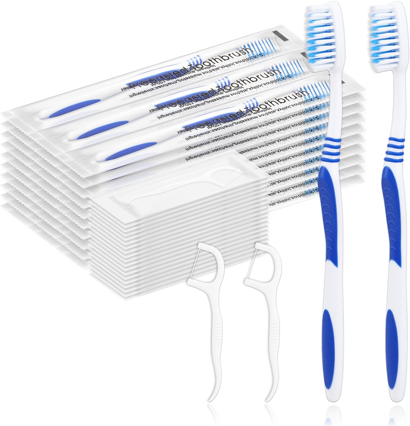 Amazon.com: SLequipo 50 Prepasted Disposable Toothbrushes with Dental ...