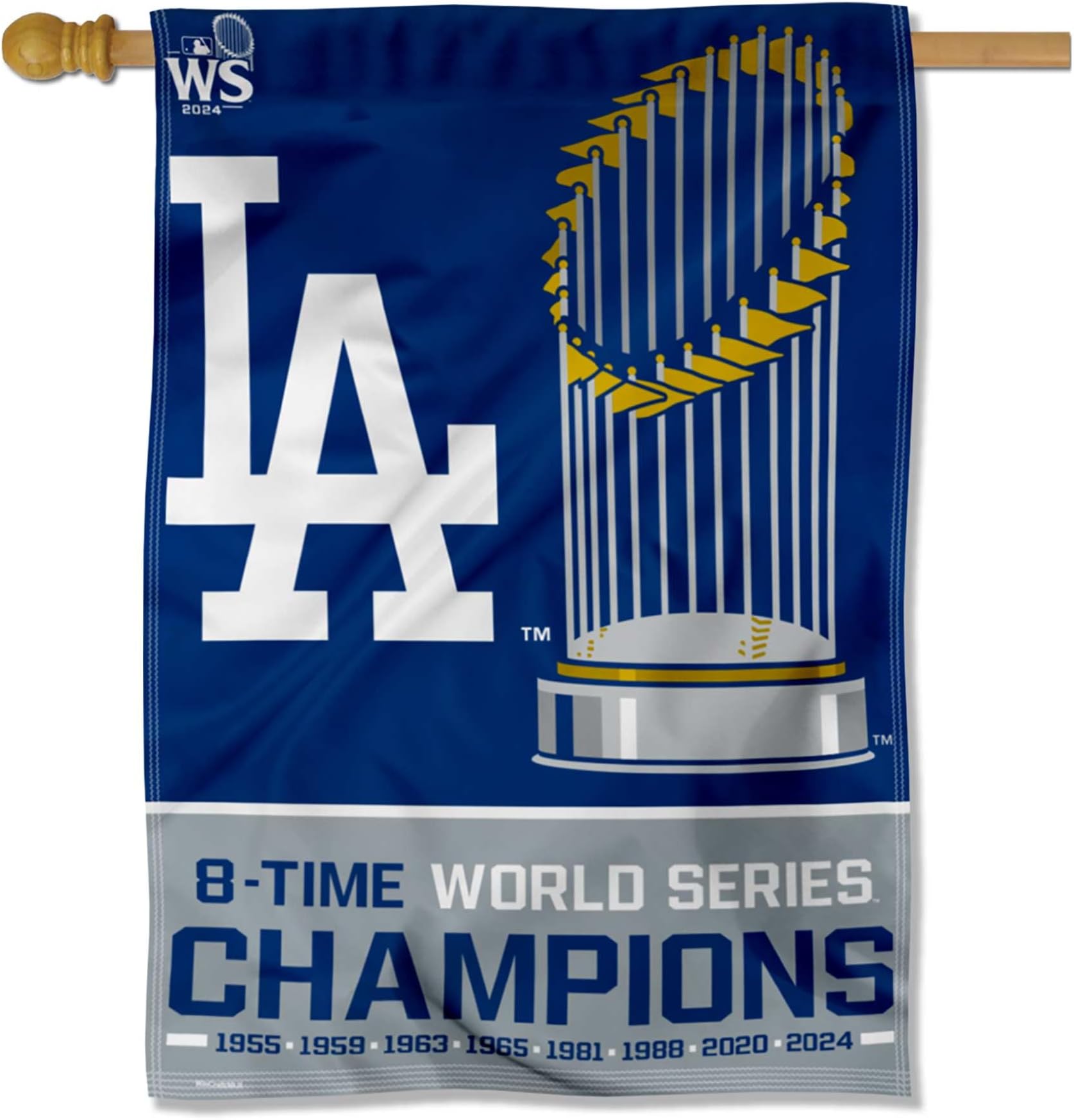 Amazon.com : Los Angeles Dodgers 8 Time 8x World Champions Banner ...